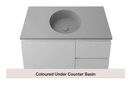 Timberline Allure Undermount Basin 360mm, Matte Light Grey — Yeomans