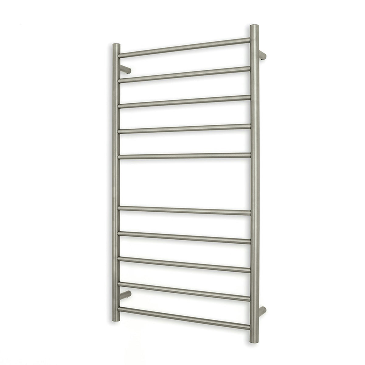 Radiant Heating Round Ladder Heated Bar 600x1100mm - Right, Brushed Ni ...