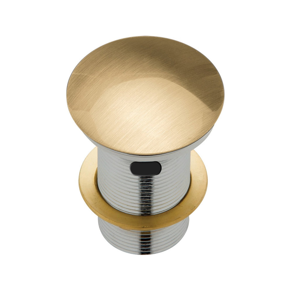Fienza Metal Cap Pop-Up Waste 32mm with Overflow - Urban Brass — Yeomans
