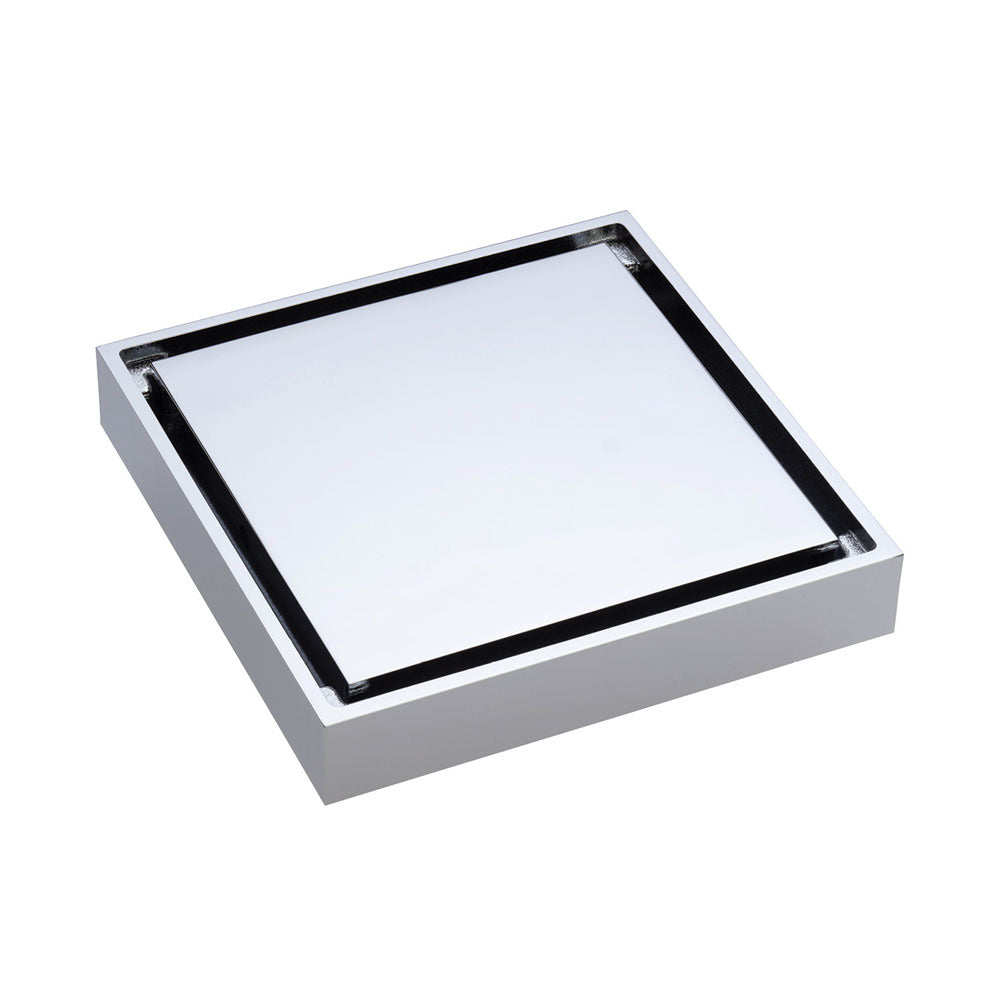 Fienza Floor Waste 100mm 2 in 1 Square Tile 88mm Outlet, Chrome — Yeomans