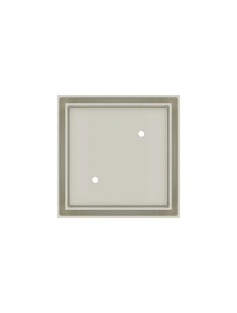 Meir Square Floor Shower Waste With Tile Insert, Brushed Nickel — Yeomans