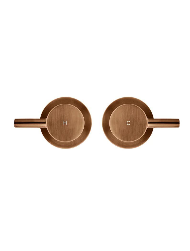 Meir Round Quarter Turn Wall Top Assemblies, Lustre Bronze — Yeomans