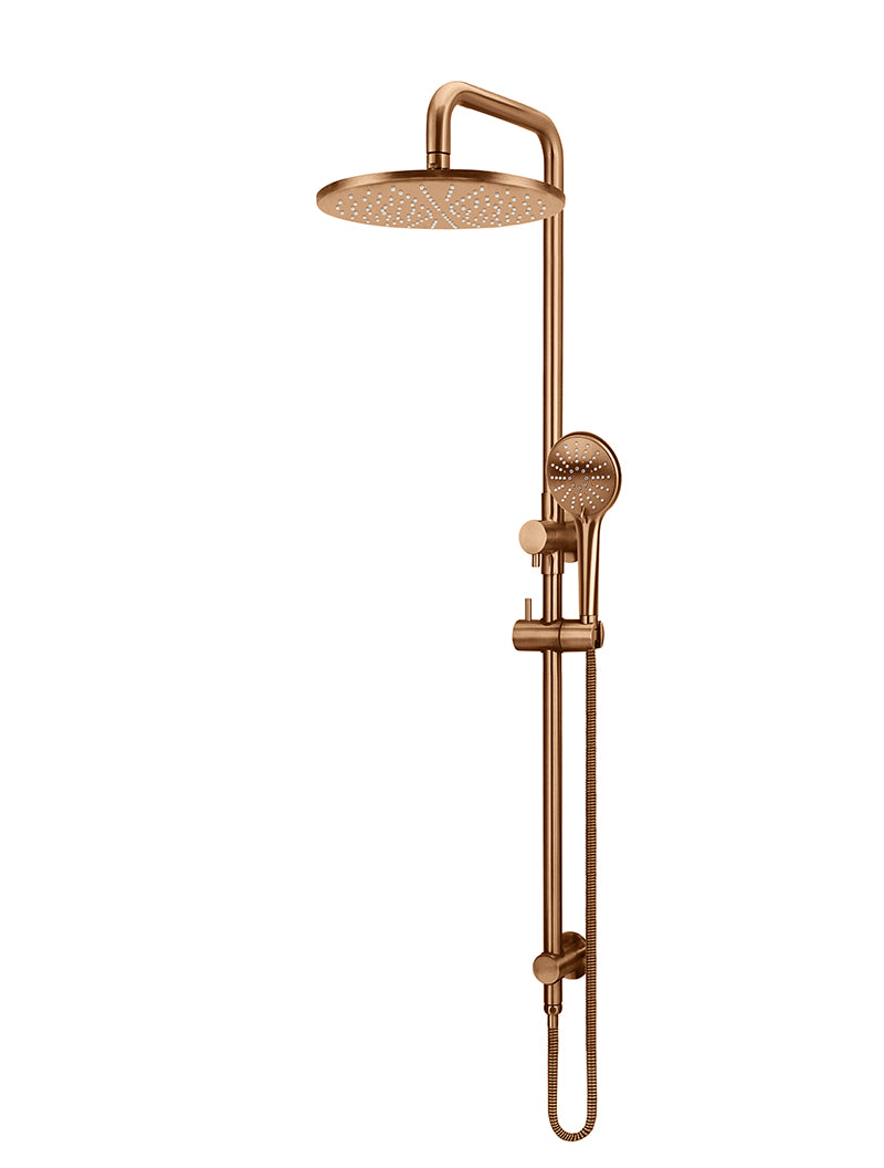 Meir Round Combination Shower Rail 300mm Rose, Three Function Hand Sho ...