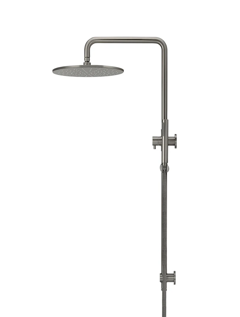 Meir Round Combination Shower Rail, 300mm Rose, Single Function Hand S ...