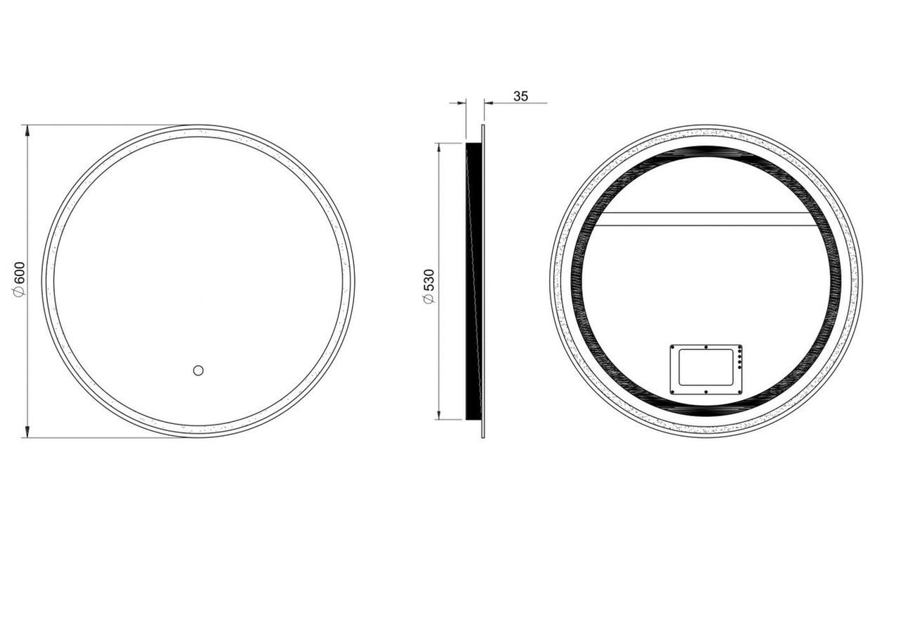 Sphere 600 - Coal Concrete Frame — Yeomans