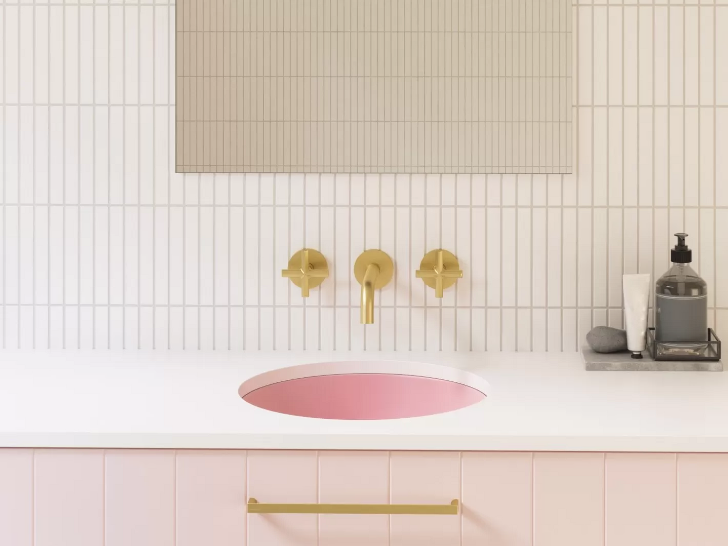 Timberline Allure Undermount Basin 360mm, Matte Pink — Yeomans