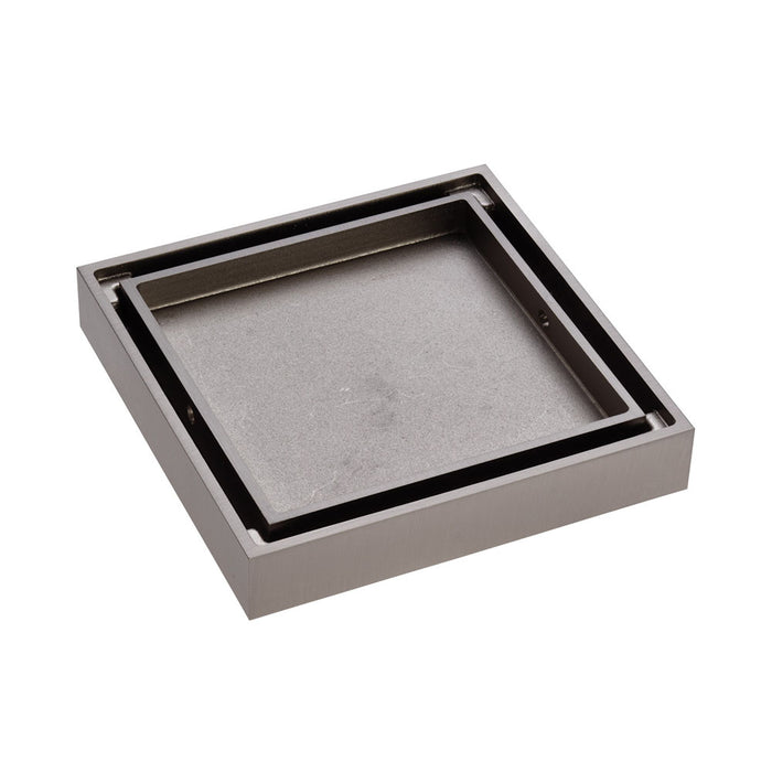 Fienza Floor Waste 100mm 2 in 1 Square Tile 88mm Outlet, Brushed Nicke ...