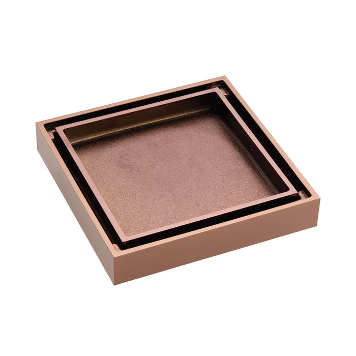 Fienza Floor Waste 100mm 2 in 1 Square Tile 88mm Outlet, Rose Gold ...