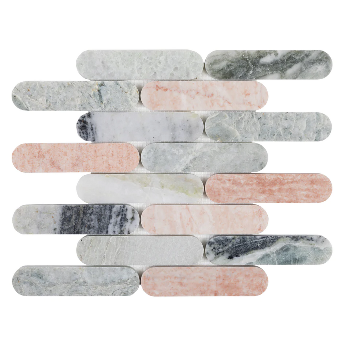 Sherrin Pink & Green Honed 300x290x10mm [Sheet] — Yeomans